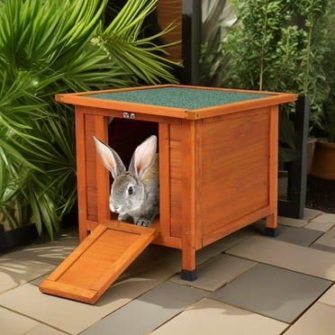 Pefilos Weatherproof Wooden Pet House for Small Dogs, Indoor and ...