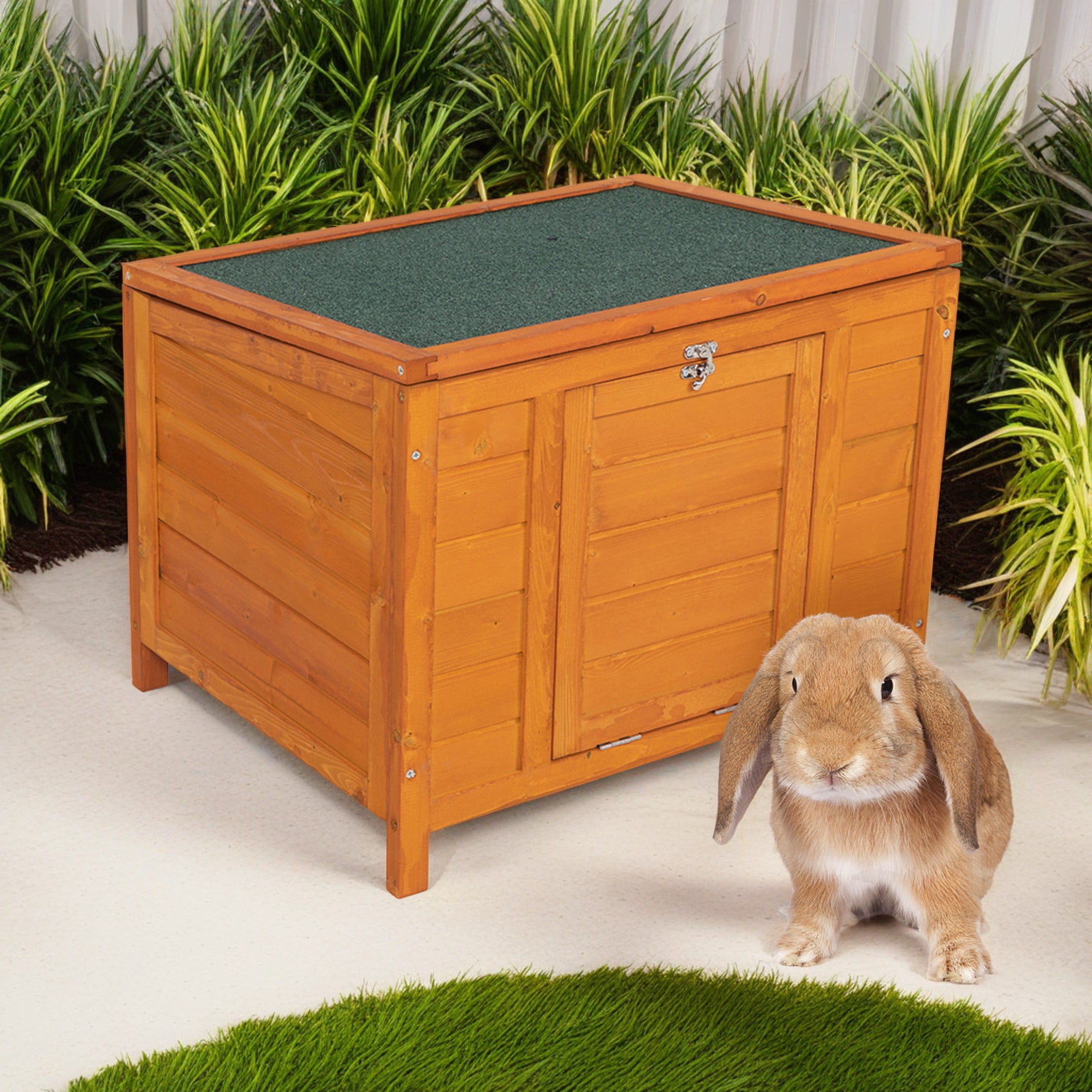 Pefilos 23" Rabbit Hutch for Outdoor Topnotch Weatherproof Wooden Bunny ...