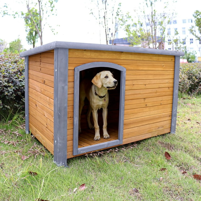 "Pefilos Heavy Duty Wooden Dog House 32"" Width for Small to Large Dogs ...