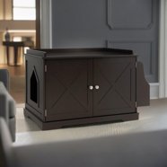 Pefilos 31" Hidden Cat Litter Box Enclosure Furniture with Divider ...