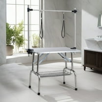 vidaXL Dog Grooming Table Adjustable Arm Foldable Dog Bath Table Wash ...