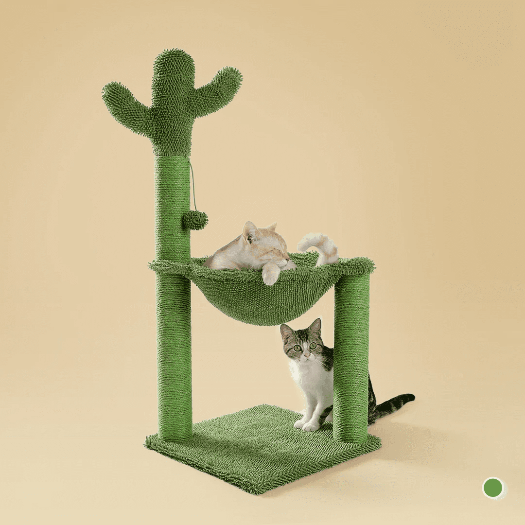 Pefilos 37 Inches Cactus Cat Tree Cat Scratching Post for Indoor Cats ...