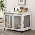 Pefilos 43" Sliding Door Dog Crate with Partition for Two Puppies ...