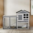 Pefilos Large Wooden Coop Habitat, 47 Inch Raised Hutch for Indoor ...