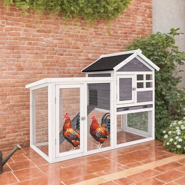 Pefilos 62" Outdoor Rabbit Hutch Indoor Poultry Cage Small Animal House ...