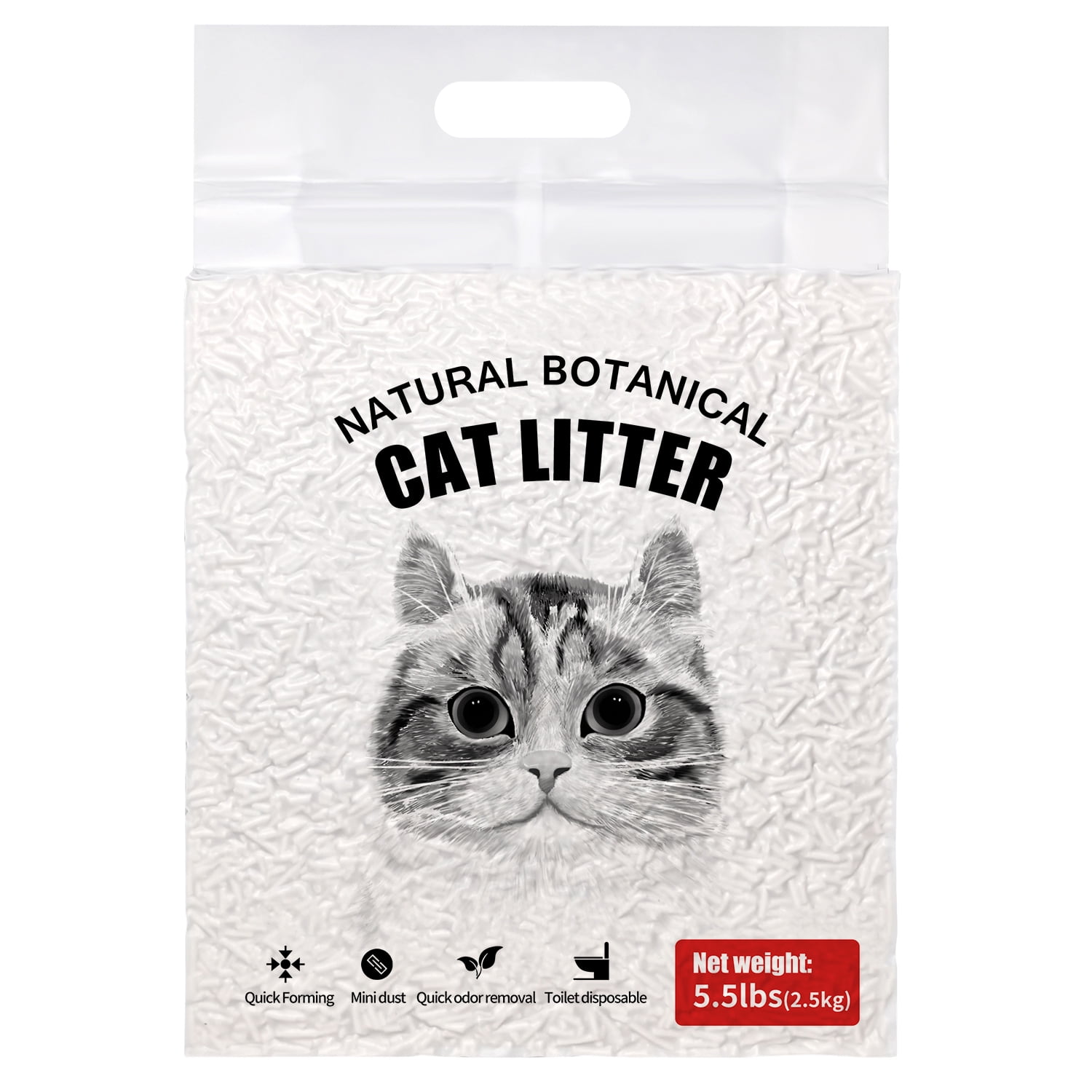 Pefilos 5.5 lb Pea Fiber Cat Litter, Flushable, Odor Free, Ultra ...