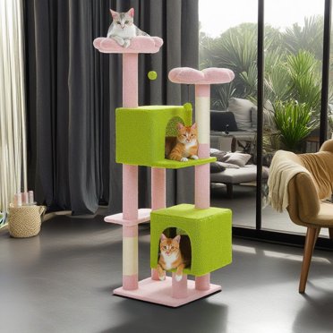 Free Shipping! Pefilos 60" Cat Tree for Large Cats, Indoor Cat Tower ...