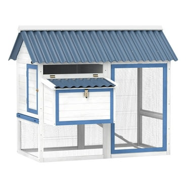 "Pefilos 74"" Predator-Proof Outdoor Chicken Coop, Waterproof PVC Roof ...