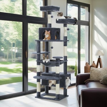 Coziwow 8 Piece Wall-Mounted Cat Climber Set, Climbing Frame with ...