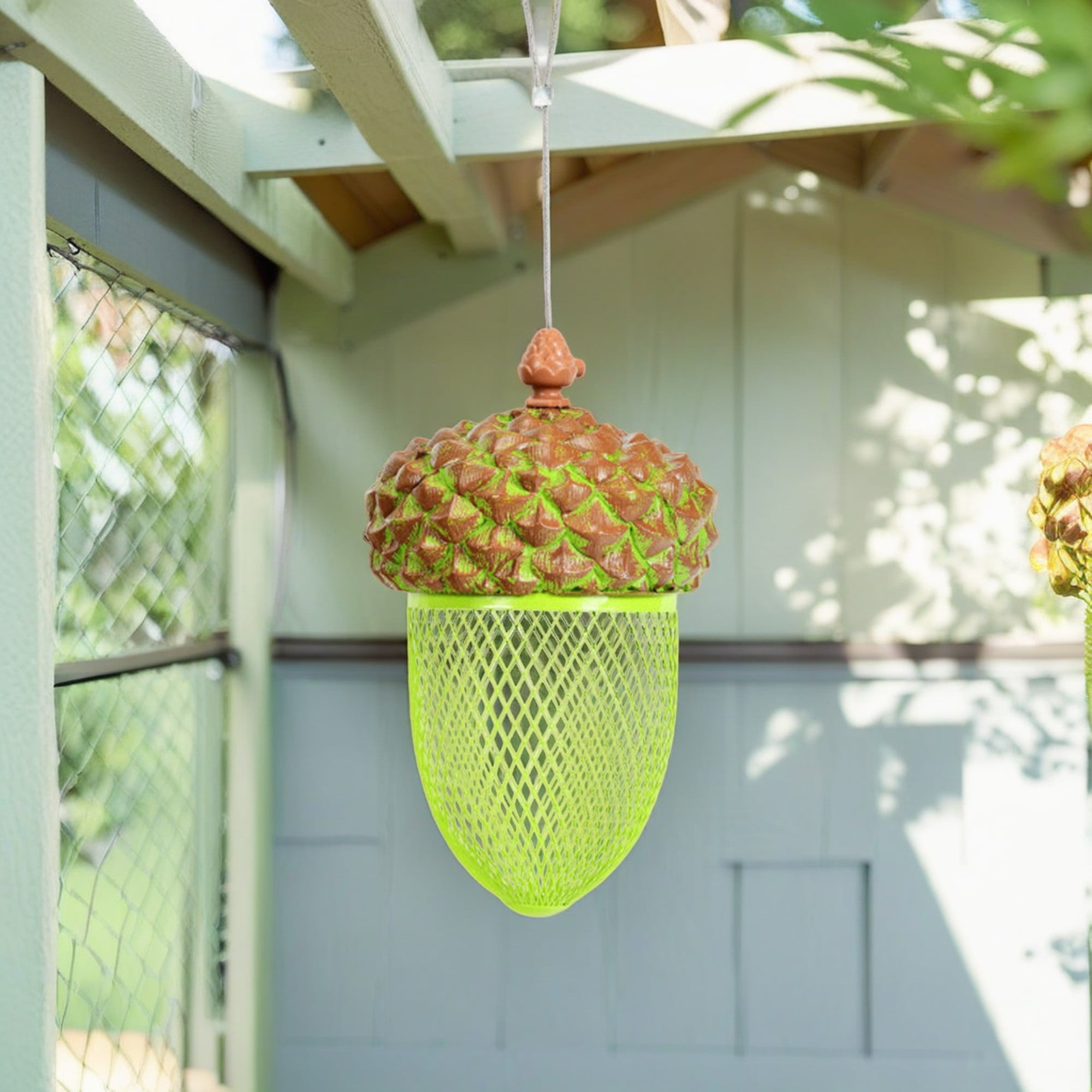 Pefilos 8.5" Bird Feeder for Outside Hanging, Metal Acorn Wild Bird ...
