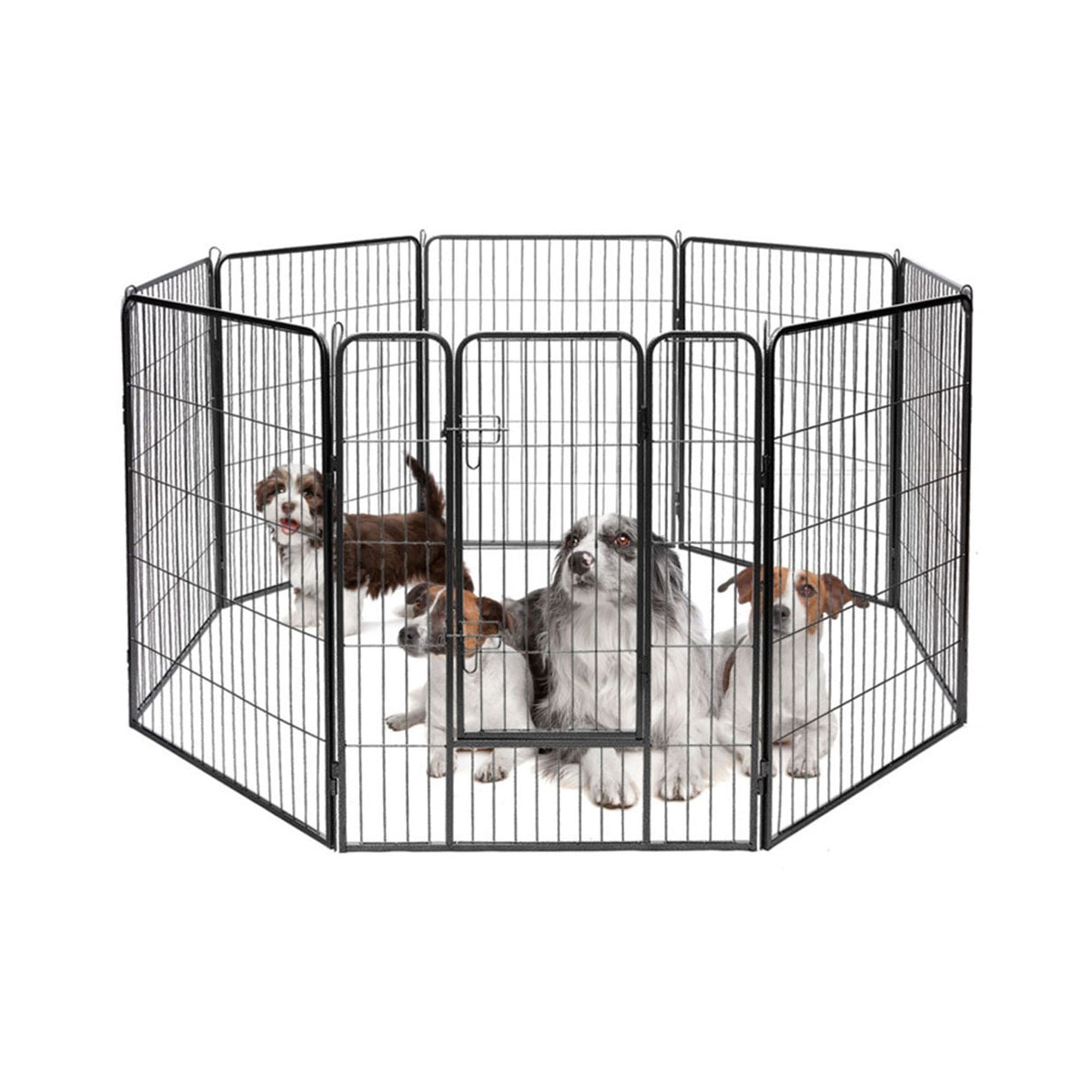 Pefilos 8-Panels Dog Playpen Outdoor 31.5"x40" Dog Pen Large Indoor ...