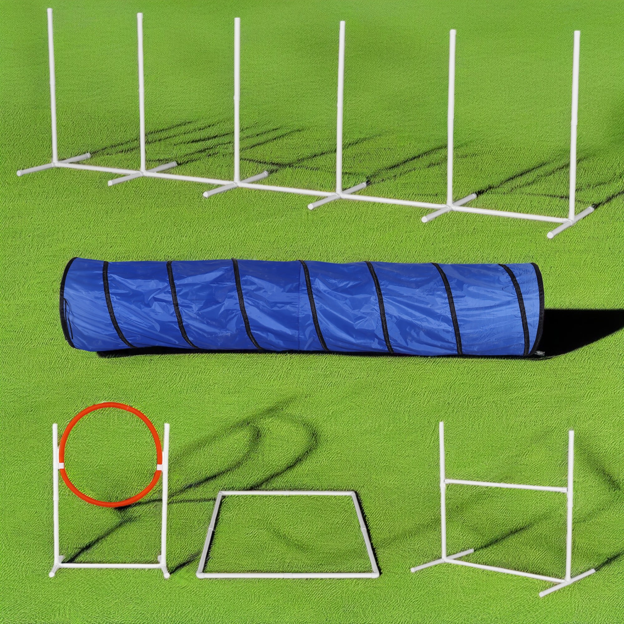 Pefilos Agility Course Backyard Set, 6 Pack Indoor and Outdoor Agility ...