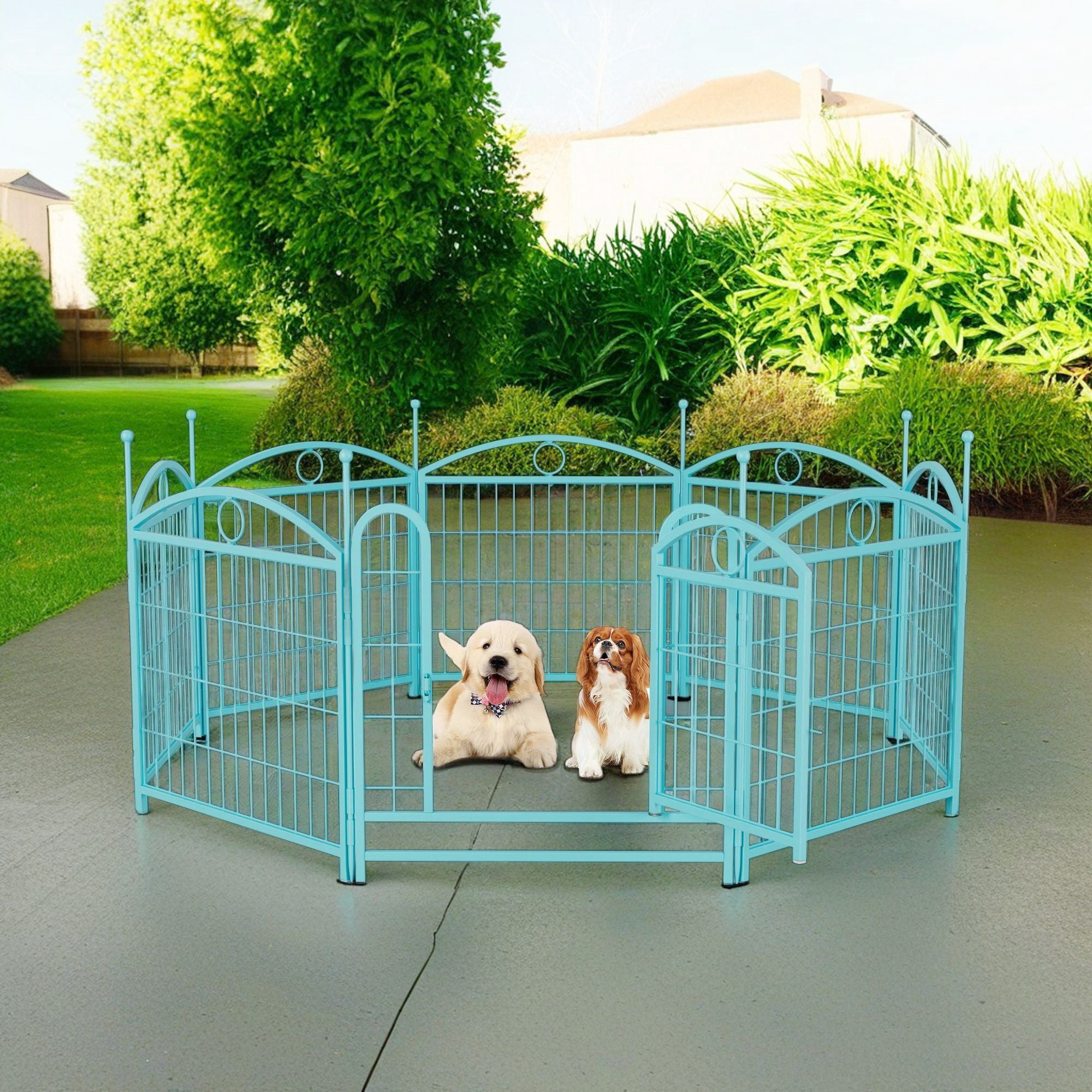 Pefilos Dog Playpen for Indoor, Yard, RV Camping, 24" 8 Panels Dog ...