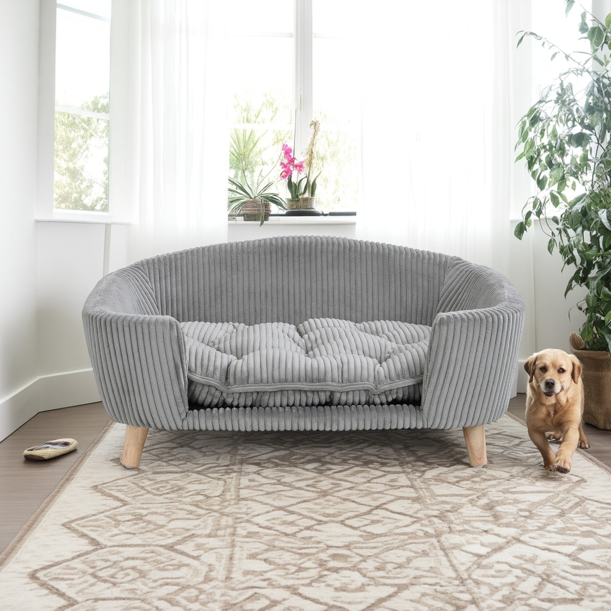 Pefilos Large Dog Couch Furniture, 30" Wide Pet Sofa for Medium Dogs ...