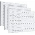 Peg Board, 3 Pack Metal Pegboard Panels White Pegboards Wall Organizer ...
