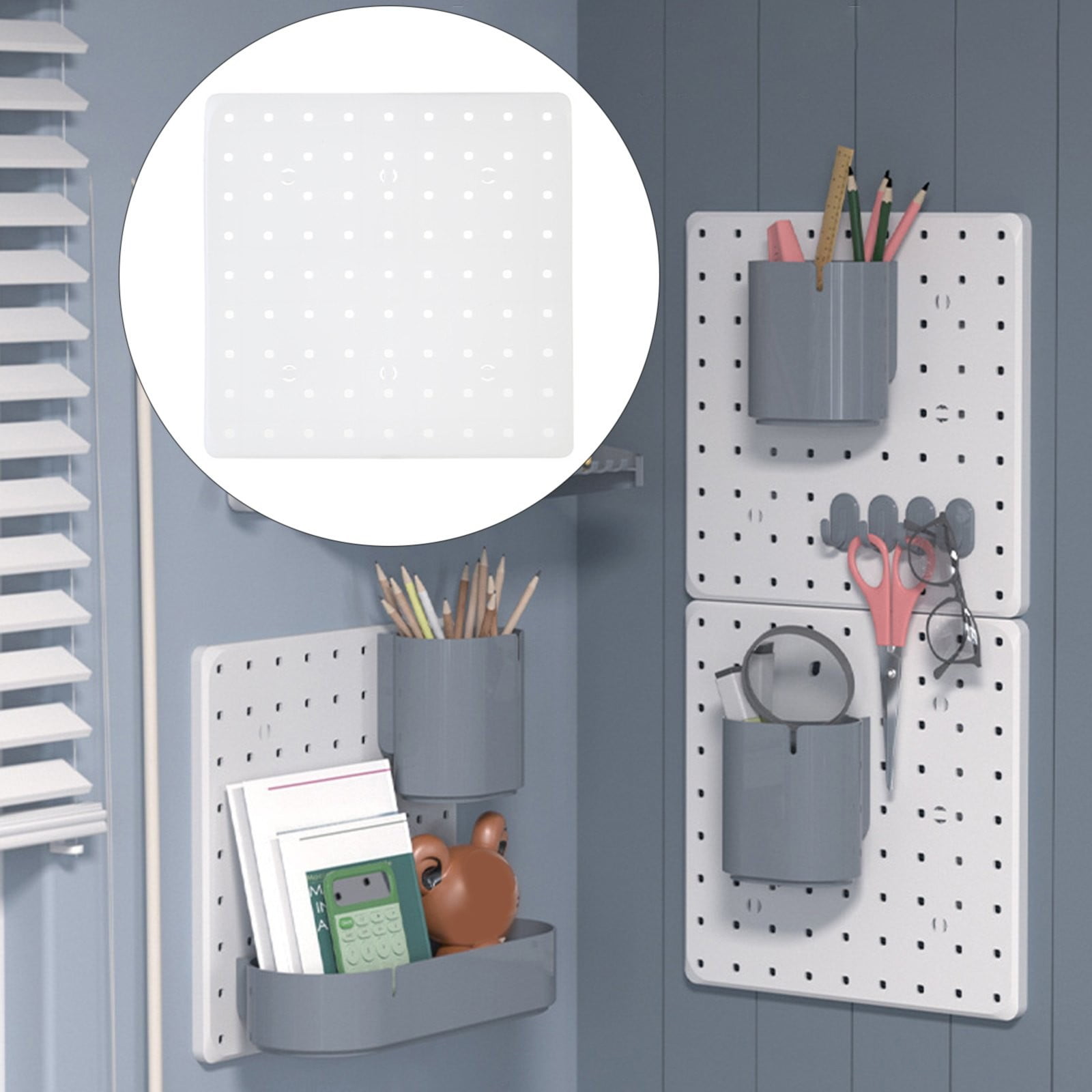 Black Pegboard New Peg Board, 6PCS Metal Pegboard, Heavy Duty Pegboard ...