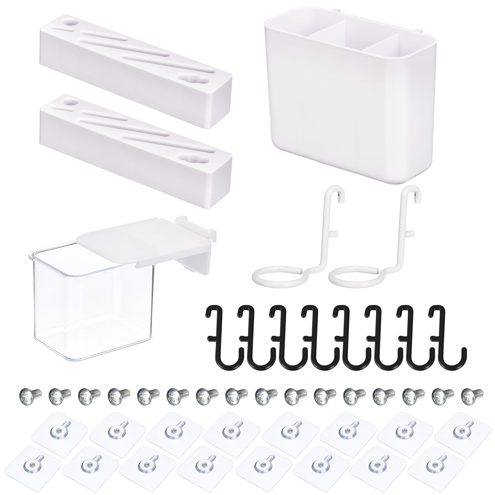 Peg Board Organizer Kit Included S-type Hook & Pegboard Bins and ...