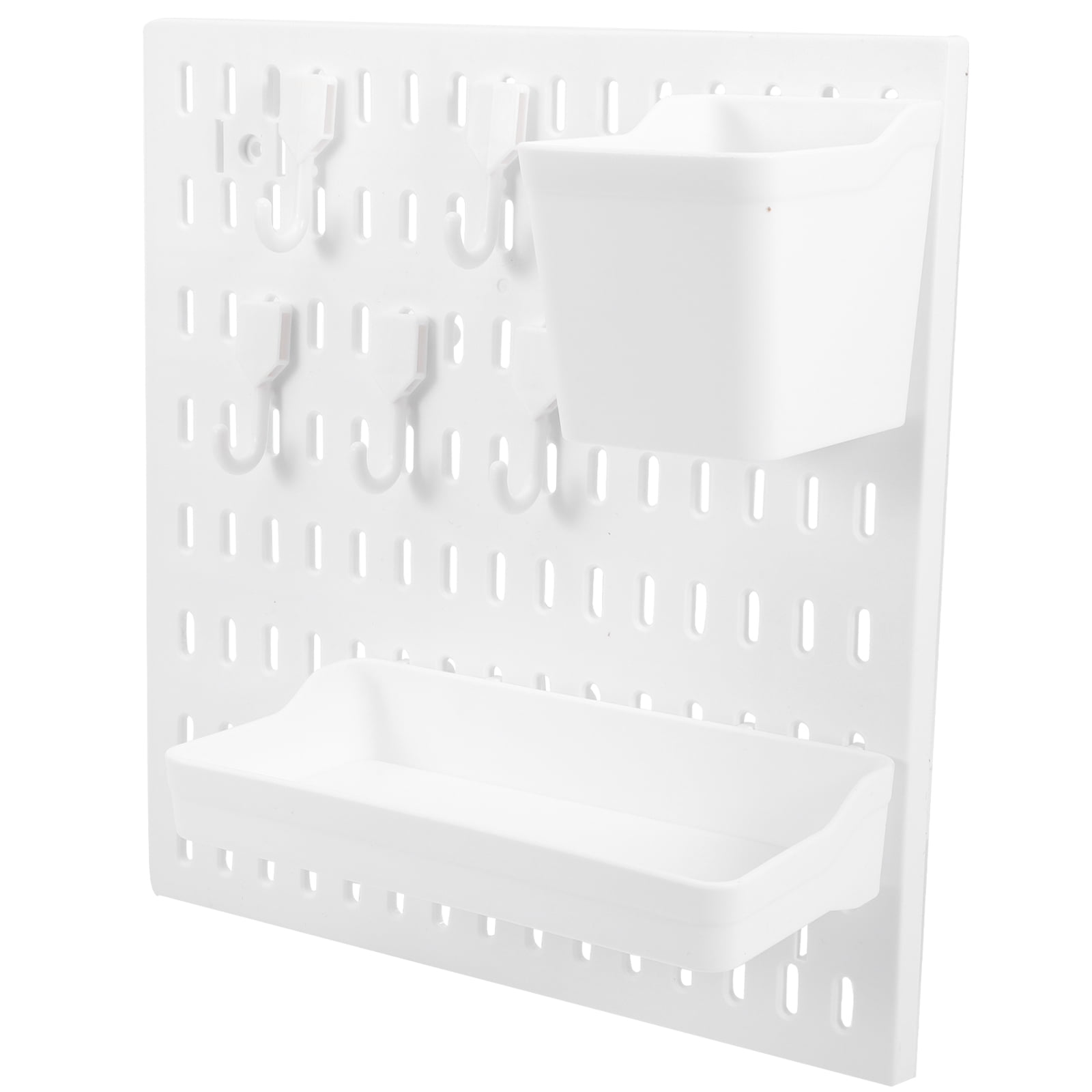 Peg Board Rack Door Back Organizer Storage Shelves Wall Hanging ...