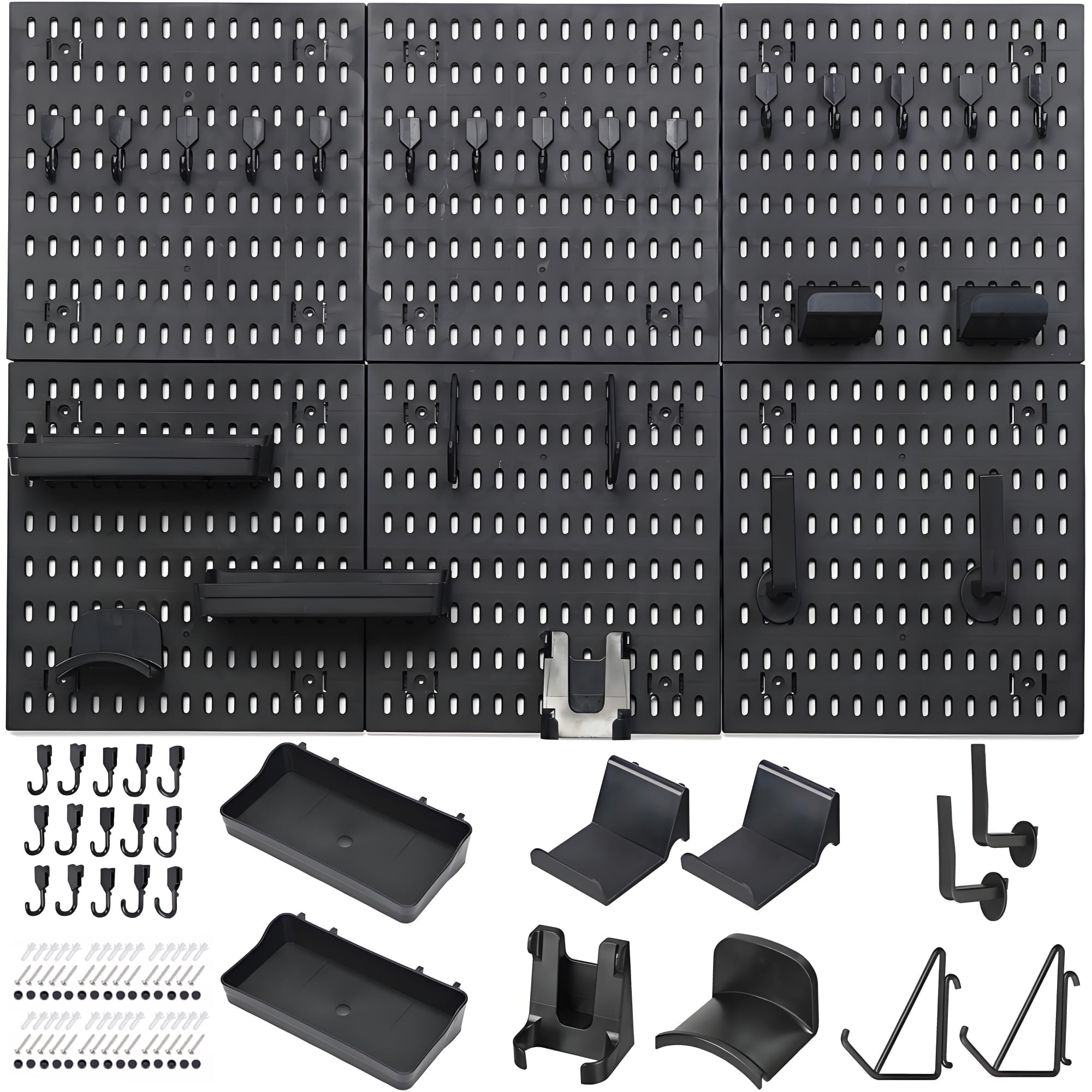 Pegboard,ENJOYWOOD 35.5 inch Plastic Peg Board Panel and Accessories ...
