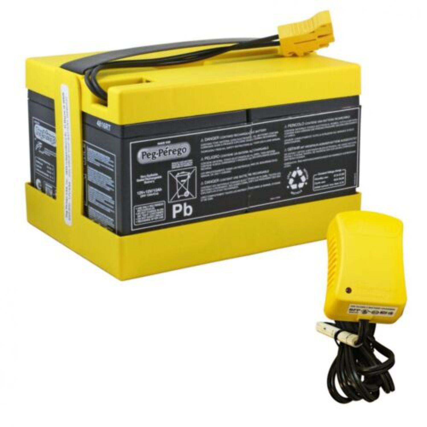 Peg Perego 24V Yellow Battery and Charger Set [IAKB0522YEL-KIT ...