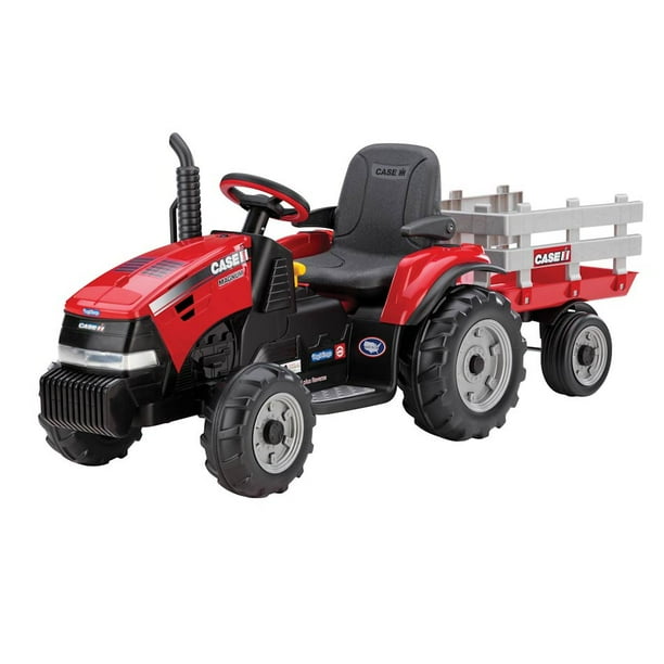 Peg Perego Case IH Magnum Tractor and Trailer 12-Volt Battery-Powered ...