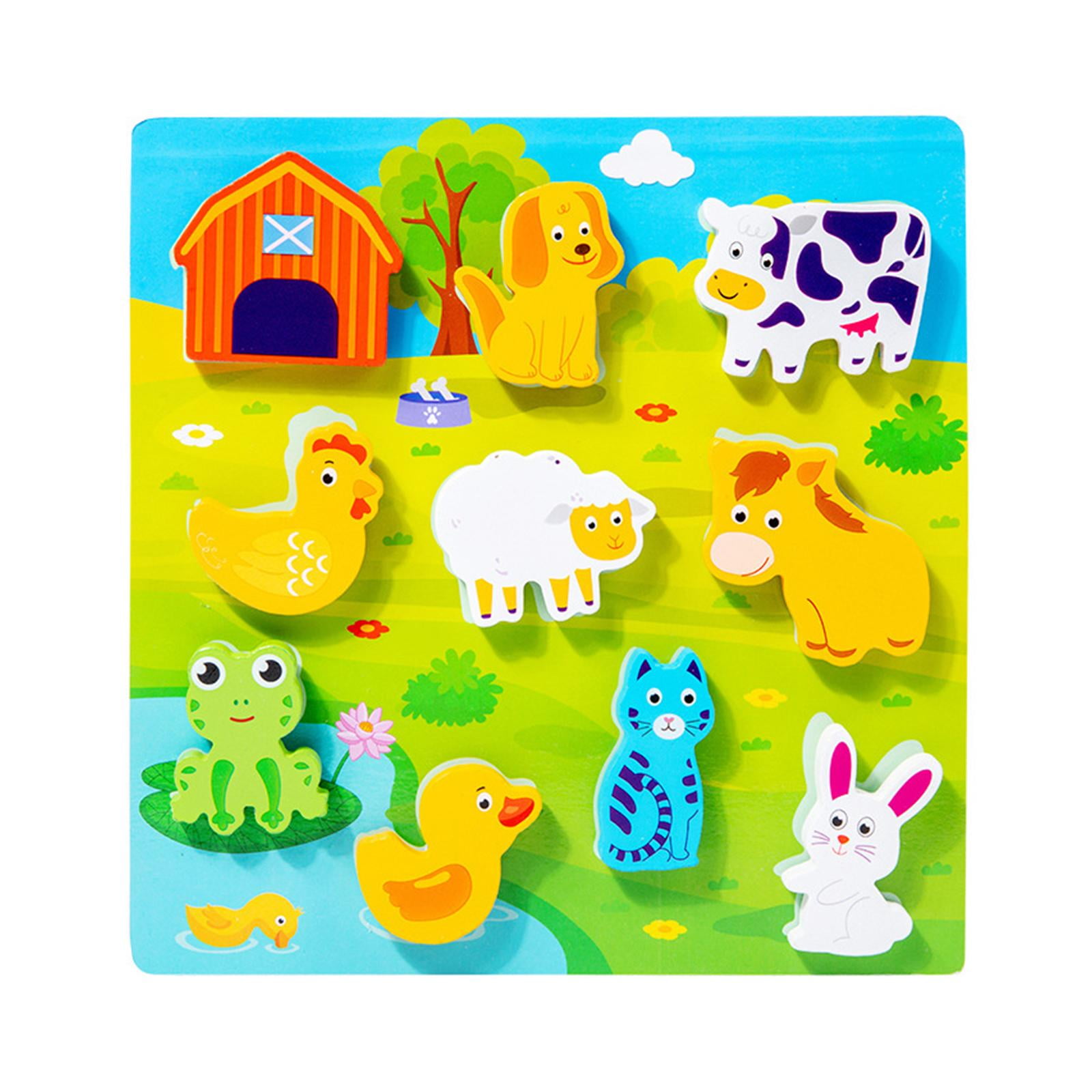 Peg Puzzle Wooden Montessori Toy Hands on Ability Educational Wood ...