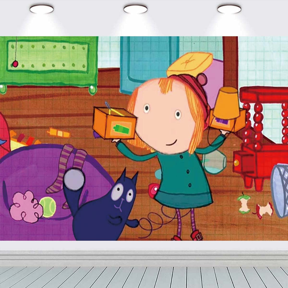 Peg and Cat school Backdrop Taspestry Banner Party Supplies Background ...