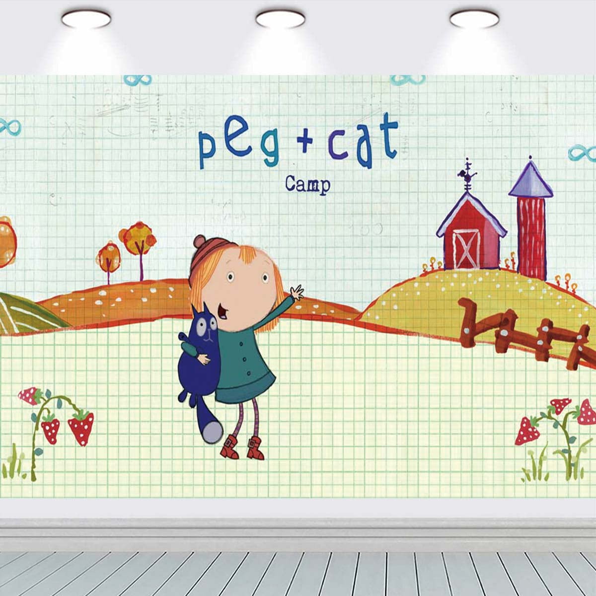 Peg and Cat school Poster Backdrop Banner Party Supplies Birthday ...