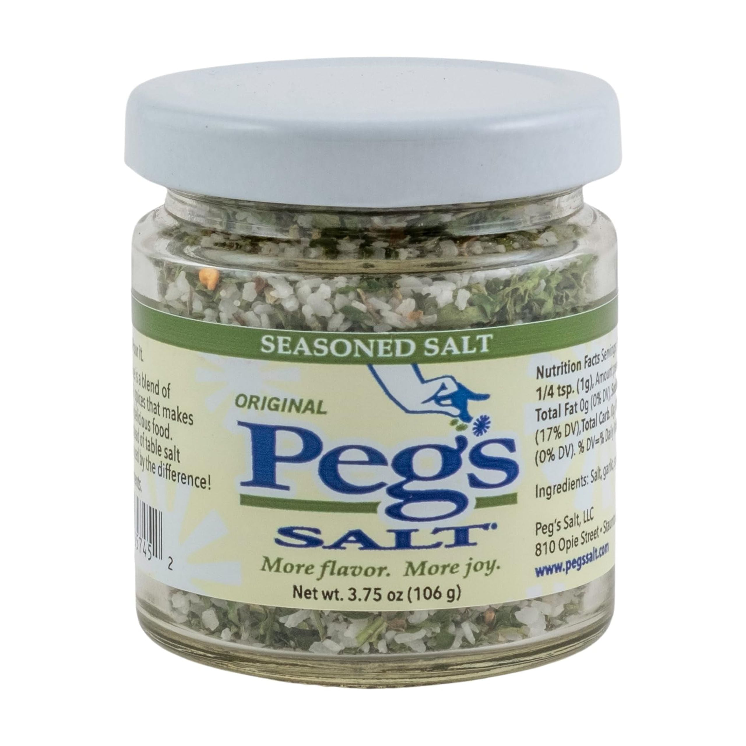 Peg's Salt (Original) 3.75 AKF18 oz Seasoned Salt for Every Meal ...