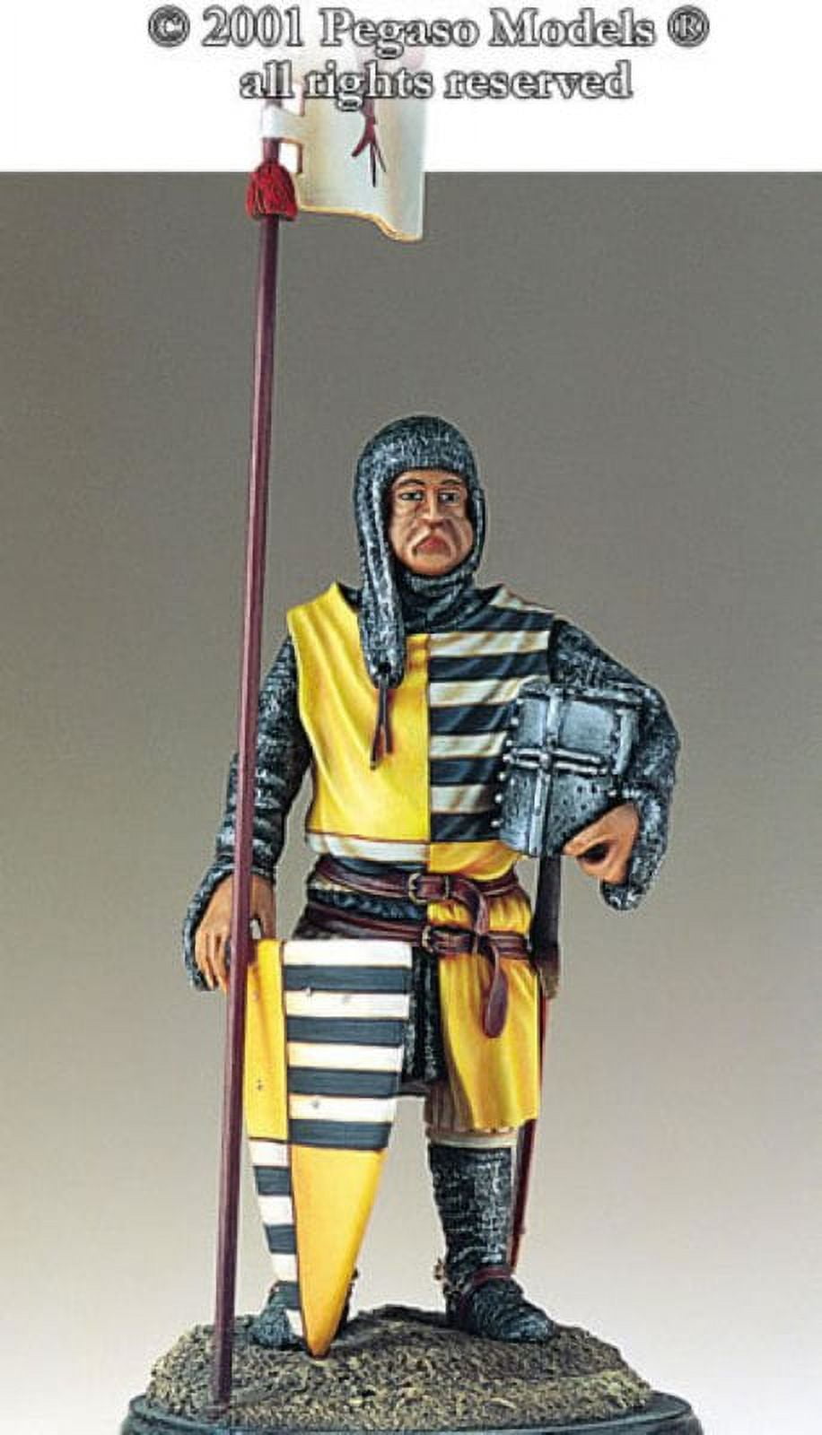 Pegaso Models 54mm Italian Knight 1260 White Metal Figure Model Kit #54 ...