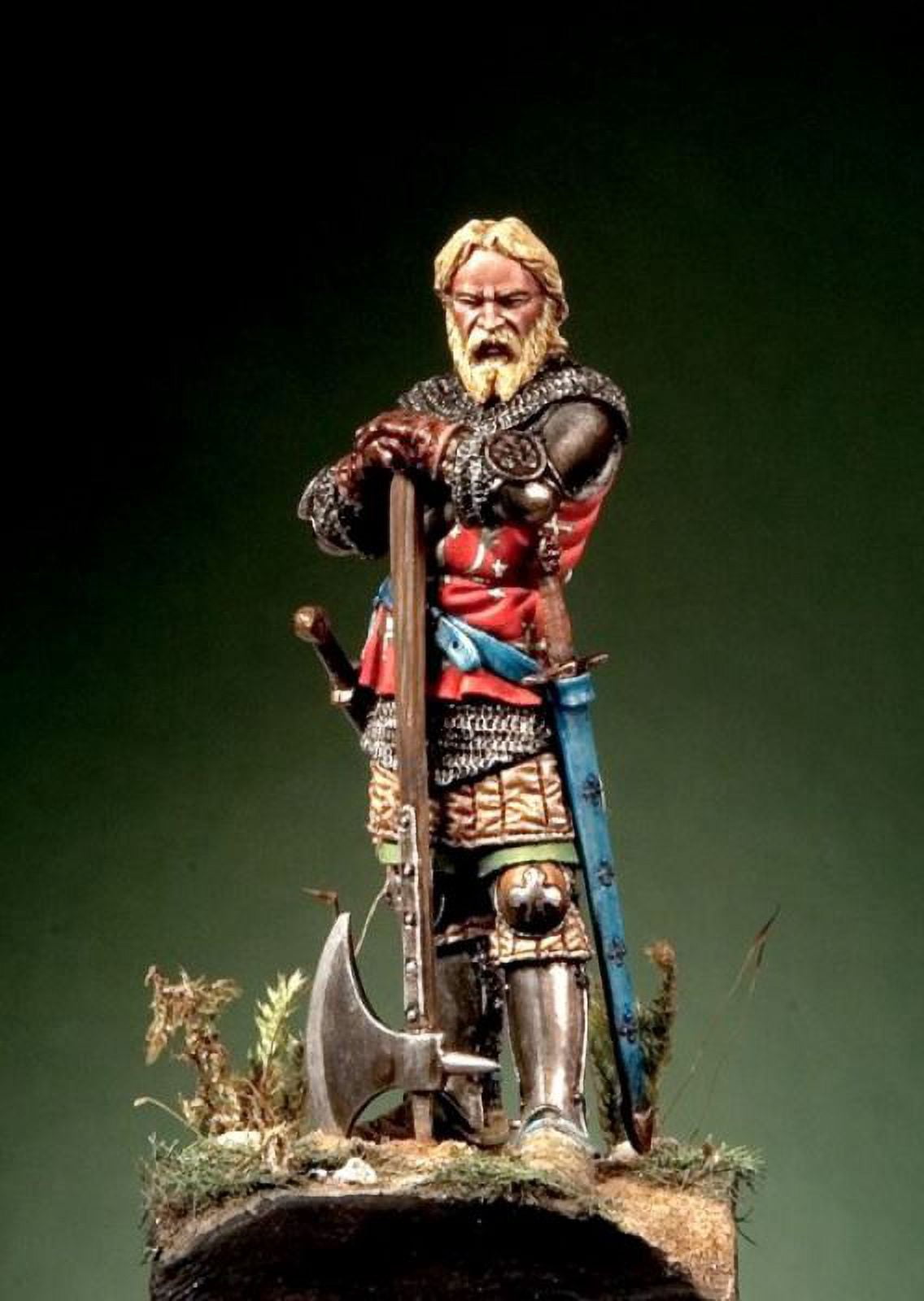 Pegaso Models 54mm Knight w War Axe 1330-50 White Metal Figure Kit #54 ...