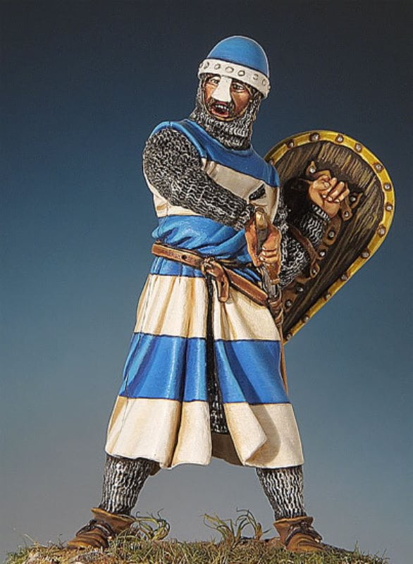 Pegaso Models 54mm Norman Knight 1160-1190 White Metal Figure Kit #54 ...