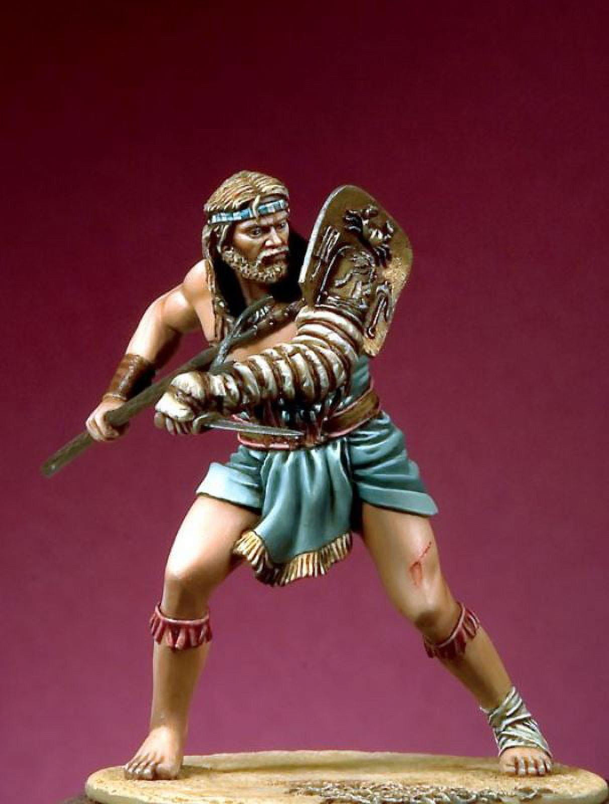 Pegaso Models 54mm Roman Gladiator Retiarius White Metal Figure Kit #54 ...