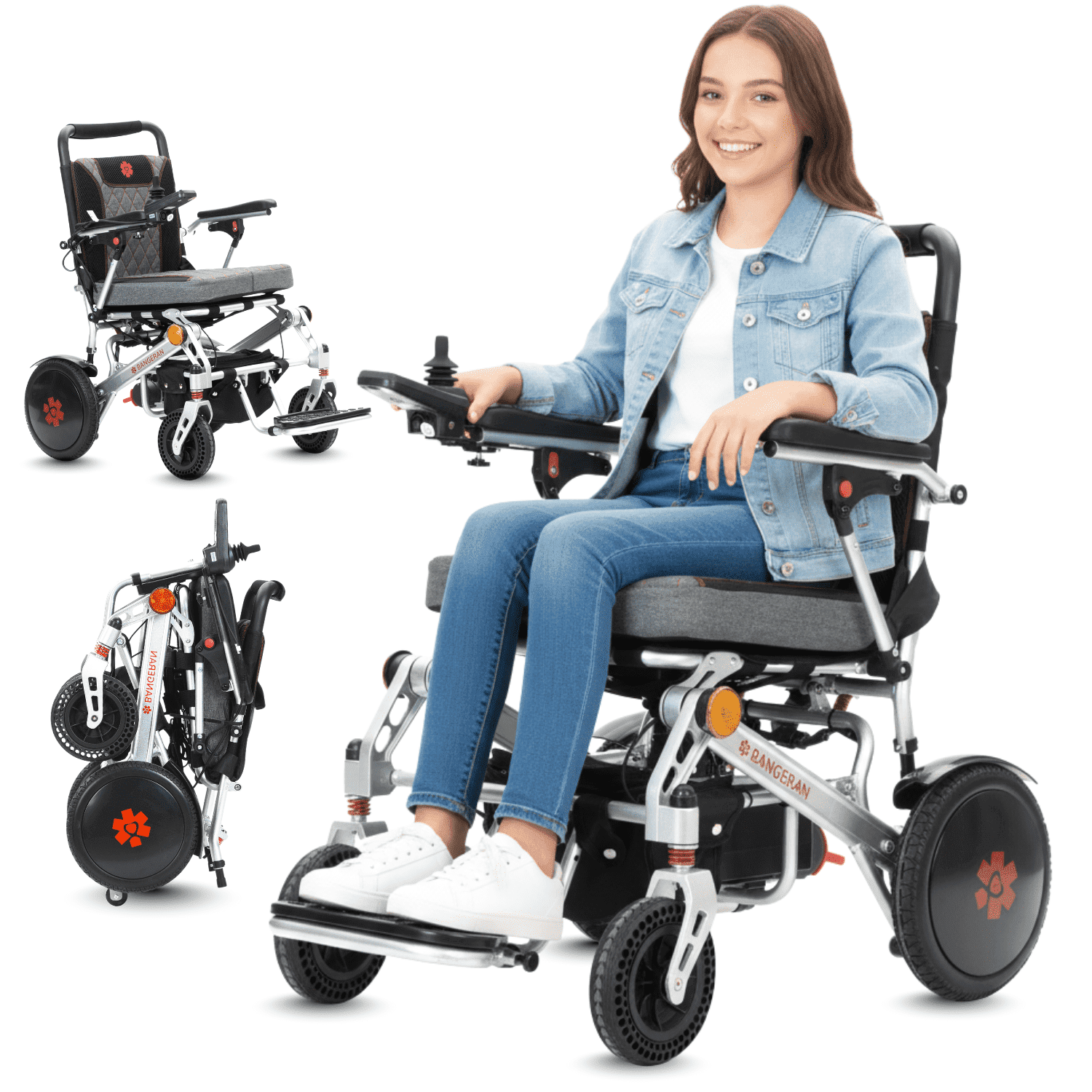Lightweight Folding Electric Wheelchair for Kids and Teenagers, 45 lb ...