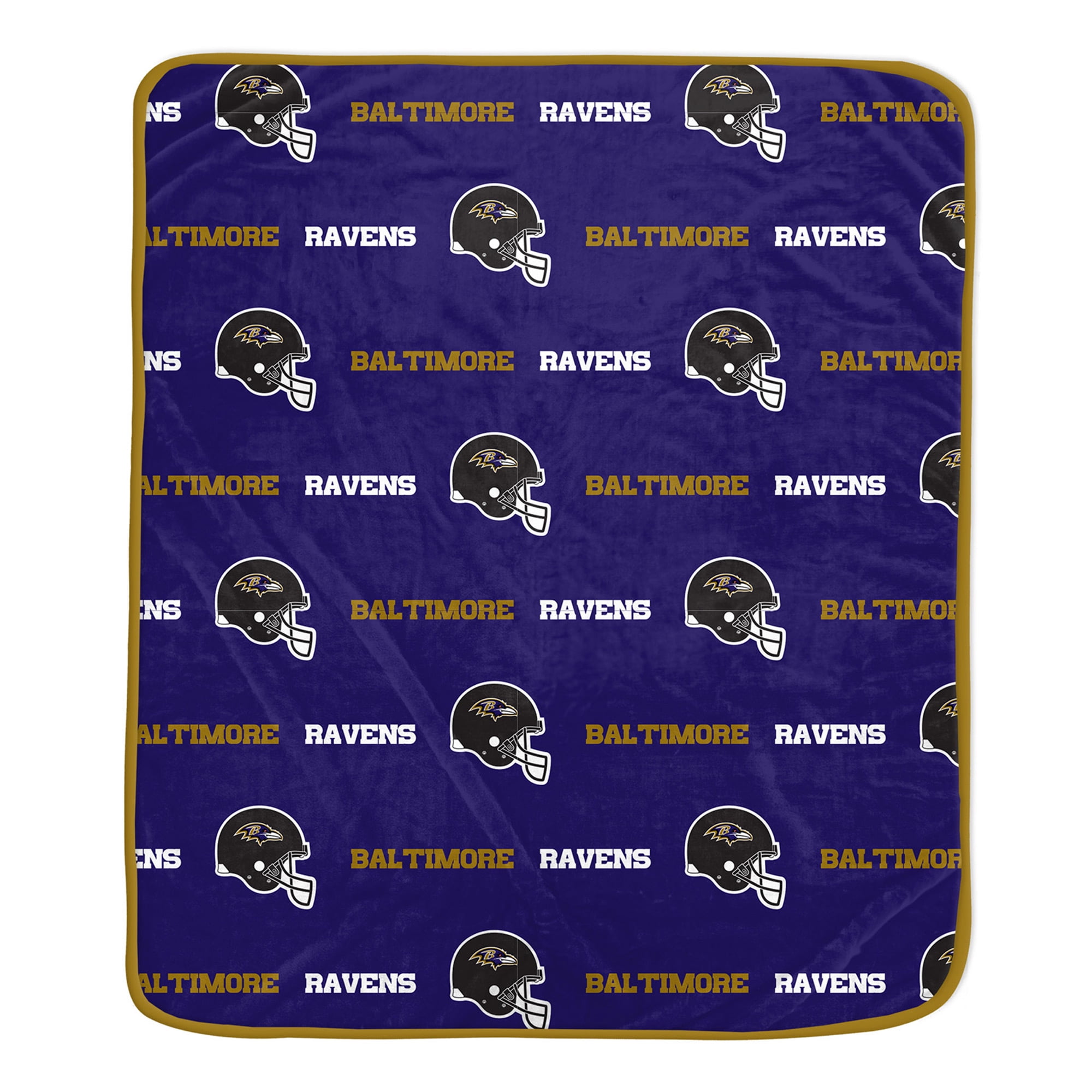 Pegasus Baltimore Ravens 60" x 72" Repeat Helmet Wordmark Ultra Soft ...