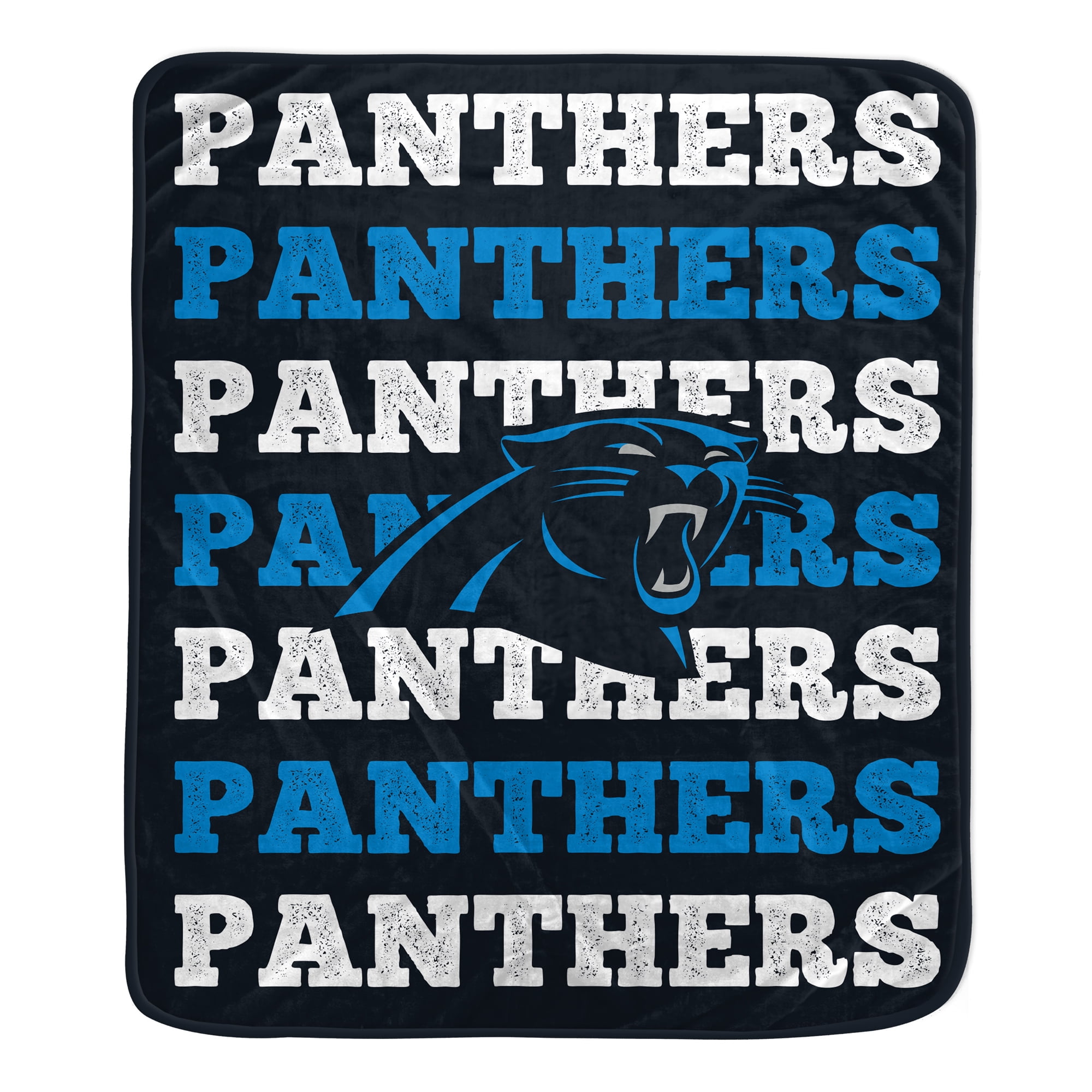 Pegasus Carolina Panthers 60'' x 70'' Repeat Refresh Wordmark Plush ...
