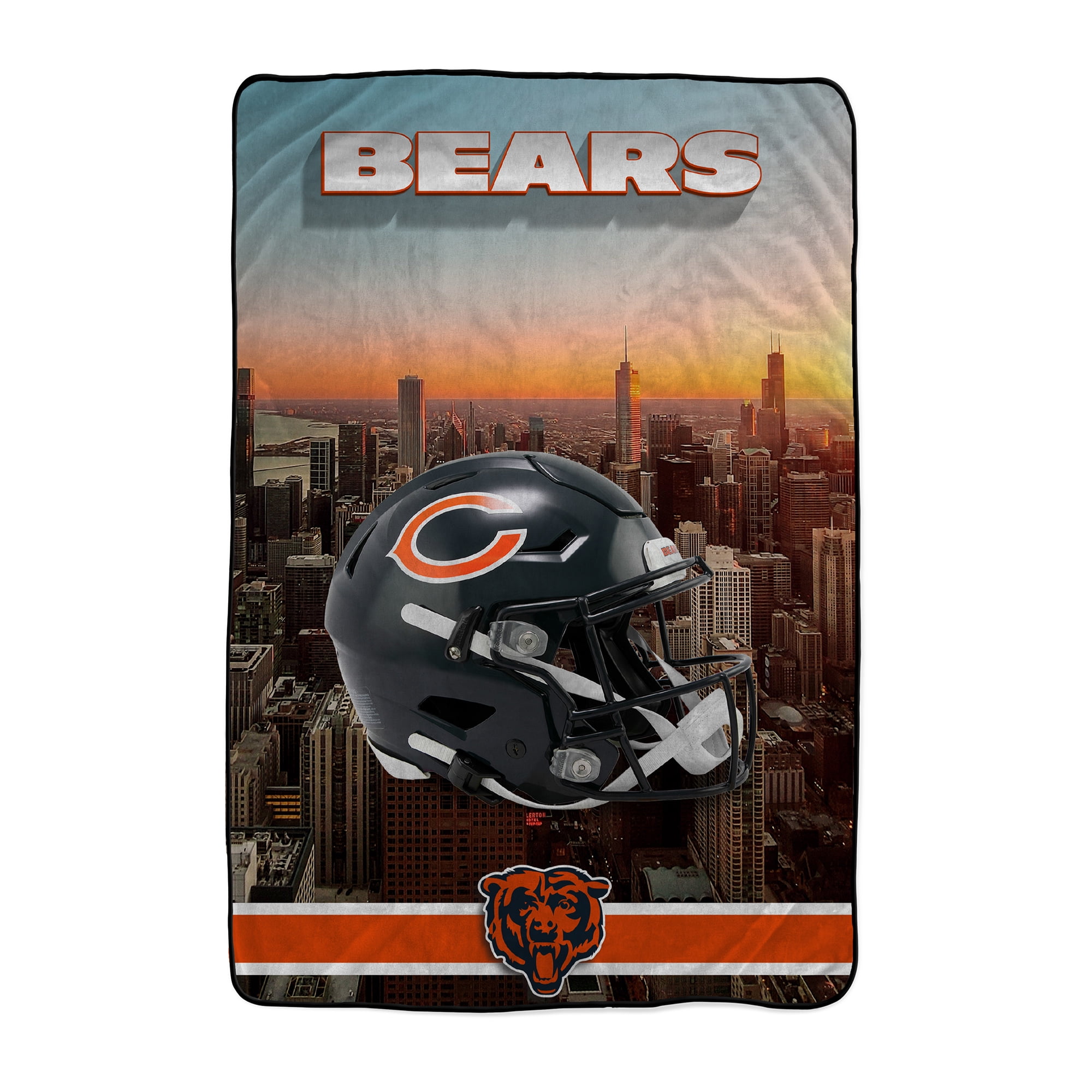 Pegasus Chicago Bears 66" x 95" Oversized Skyline Series Helmet Ultra ...