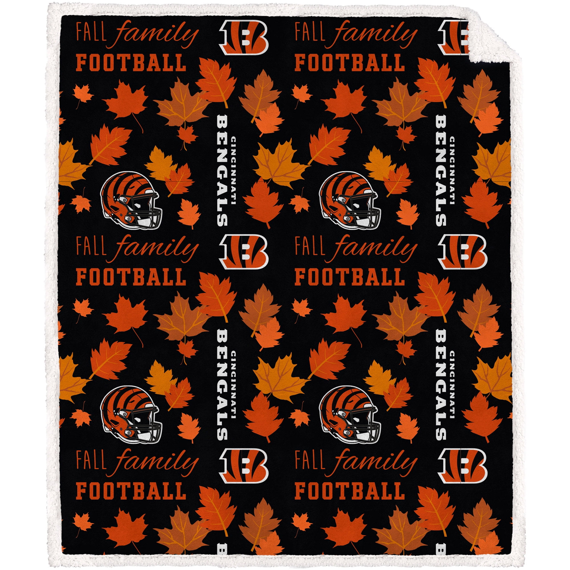 Pegasus Cincinnati Bengals 60" x 70" Fall, Family & Football Flannel ...