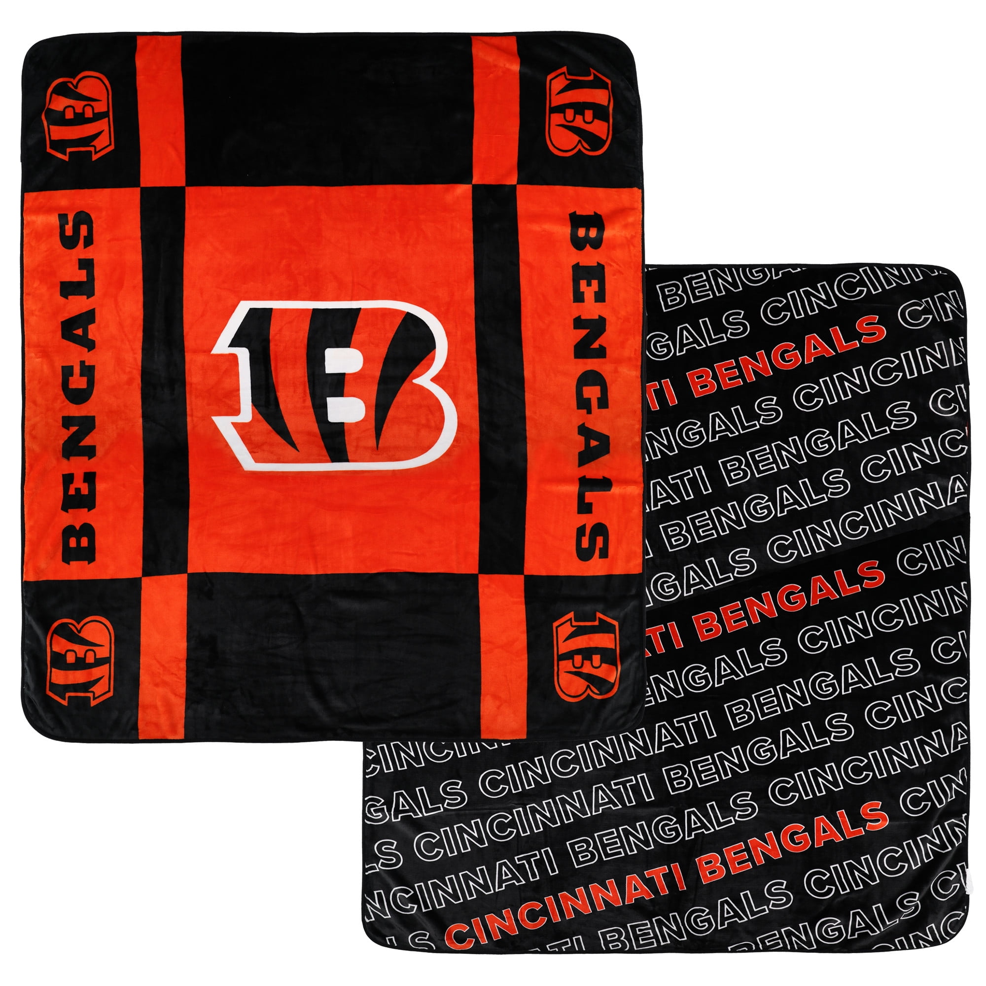 Pegasus Cincinnati Bengals 60- x 70- Reverse Block Double-Sided Ultra ...