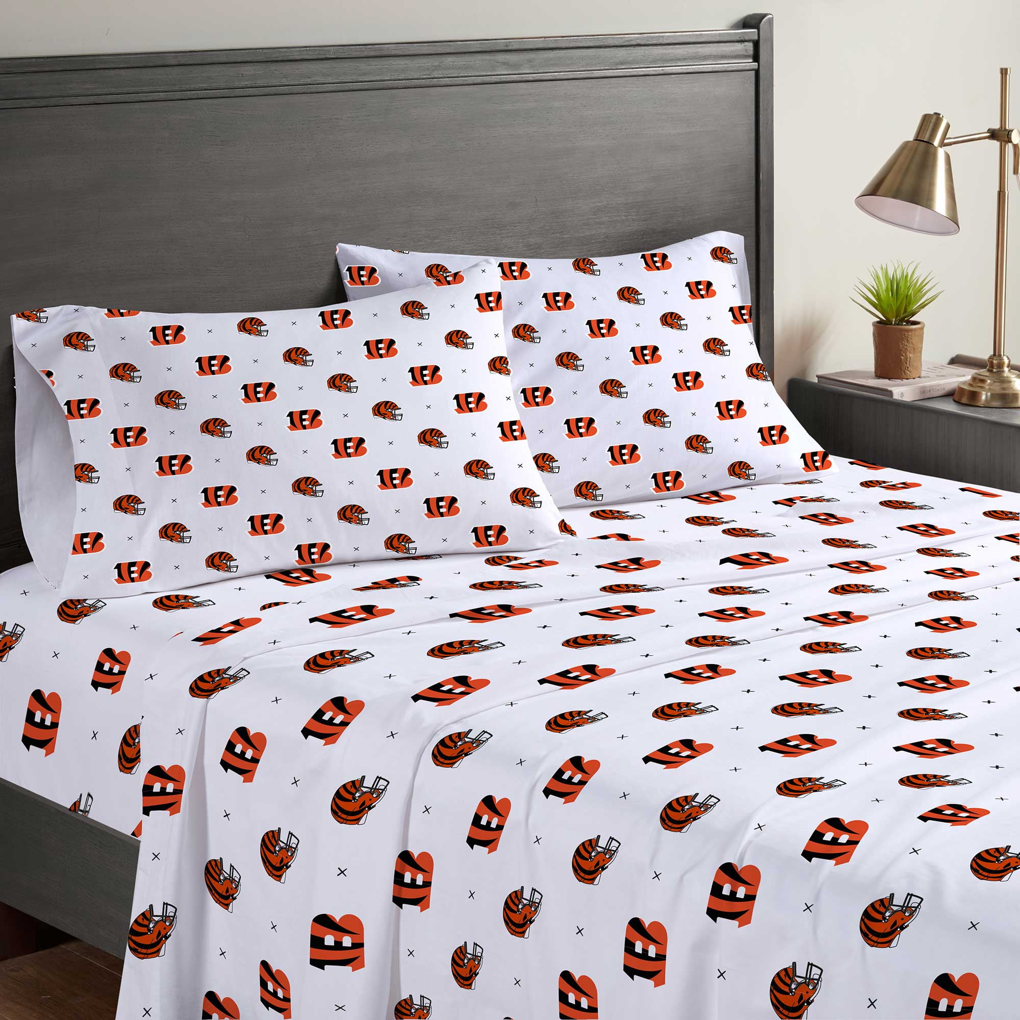 Pegasus Cincinnati Bengals Four-Piece Full Sheet Set - Walmart.com