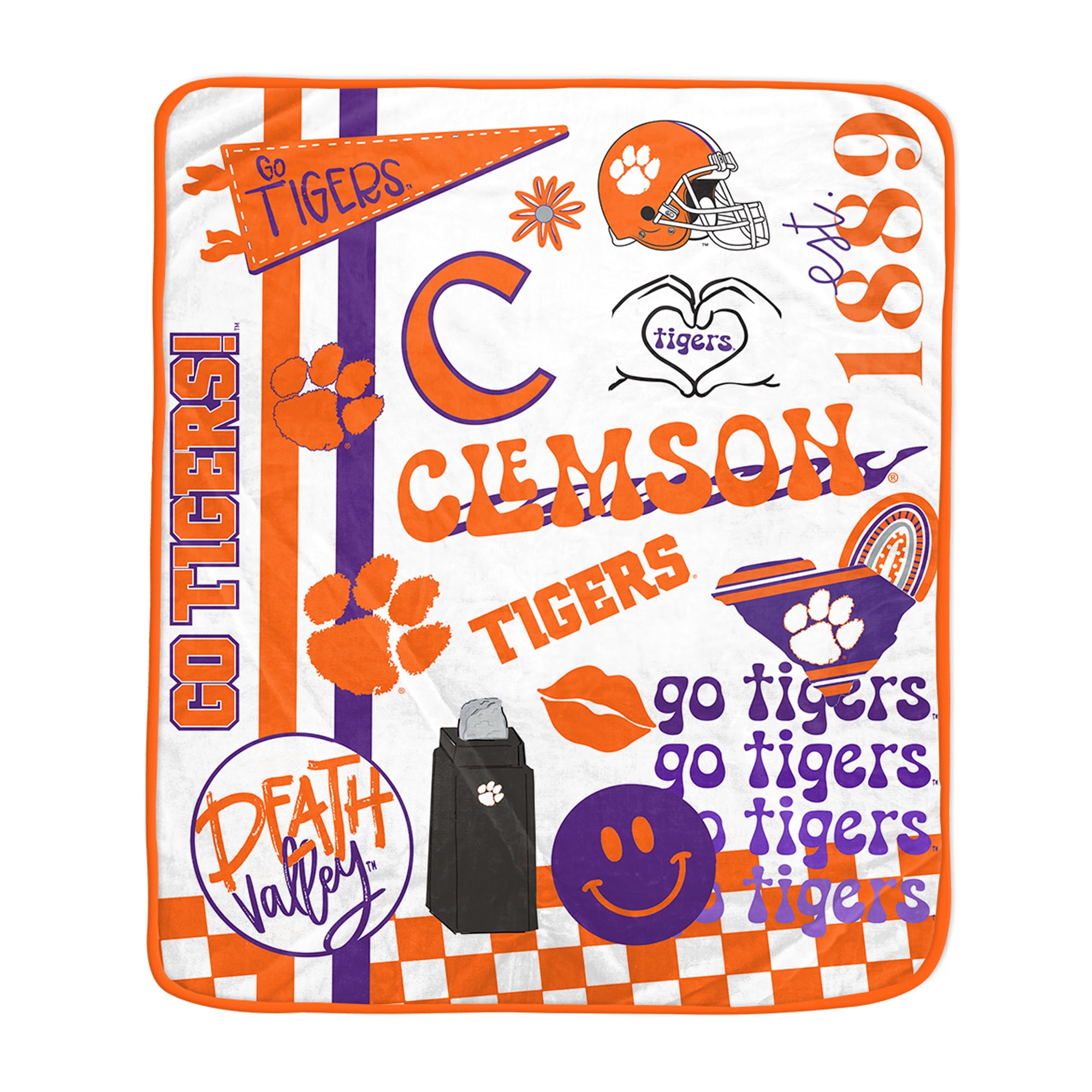 Pegasus Clemson Tigers 60- x 70- Fan Favorite Royal Plush Blanket ...