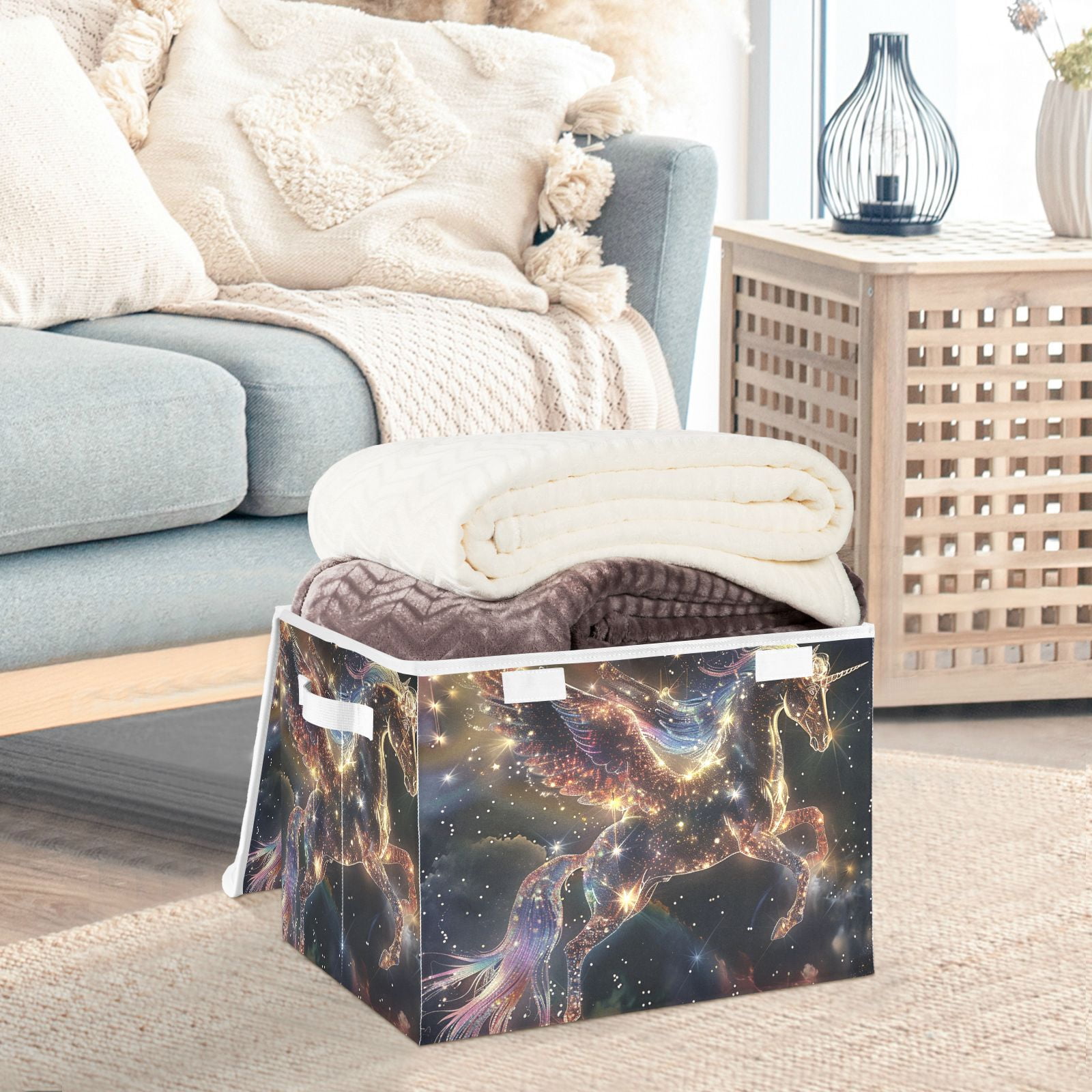 Pegasus Constellation Storage Basket Foldable Laundry Basket Shelf Kids ...