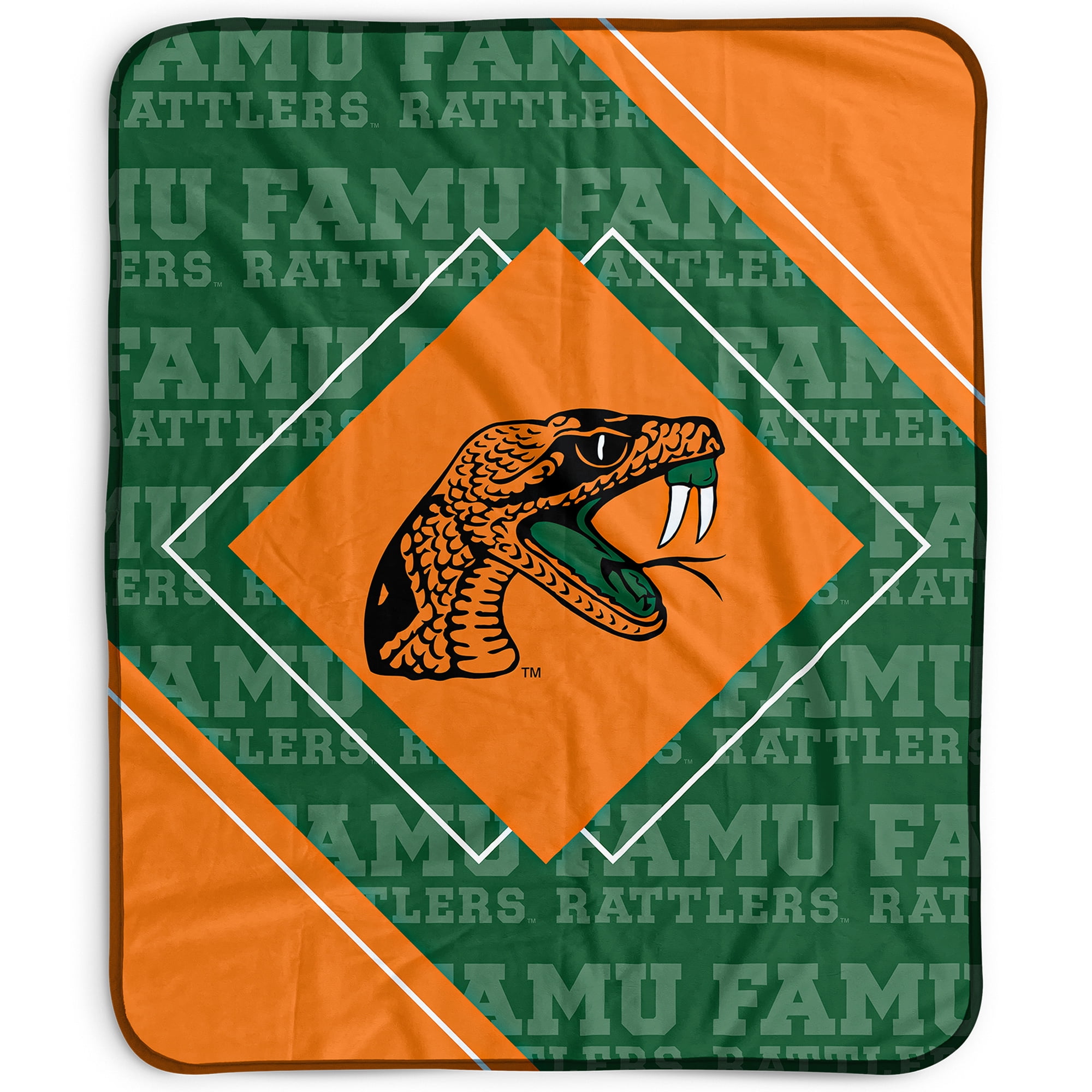 Pegasus Florida A&M Rattlers 50" x 60" Diamond Logo Fleece Blanket ...
