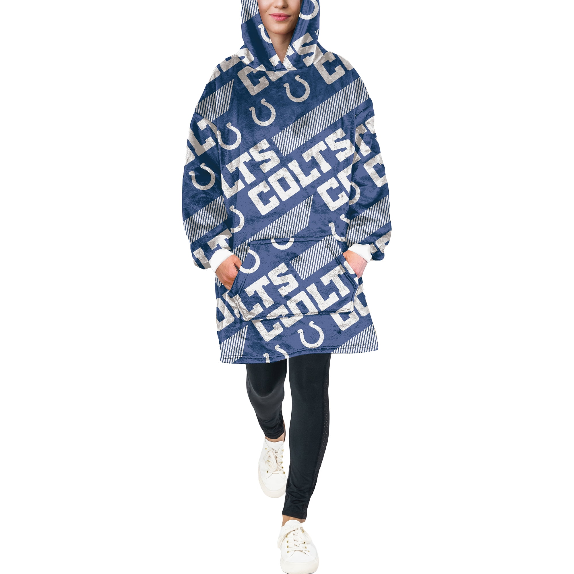 Pegasus Indianapolis Colts 60" x 80" Repeat Logo Hoodie Bloncho ...
