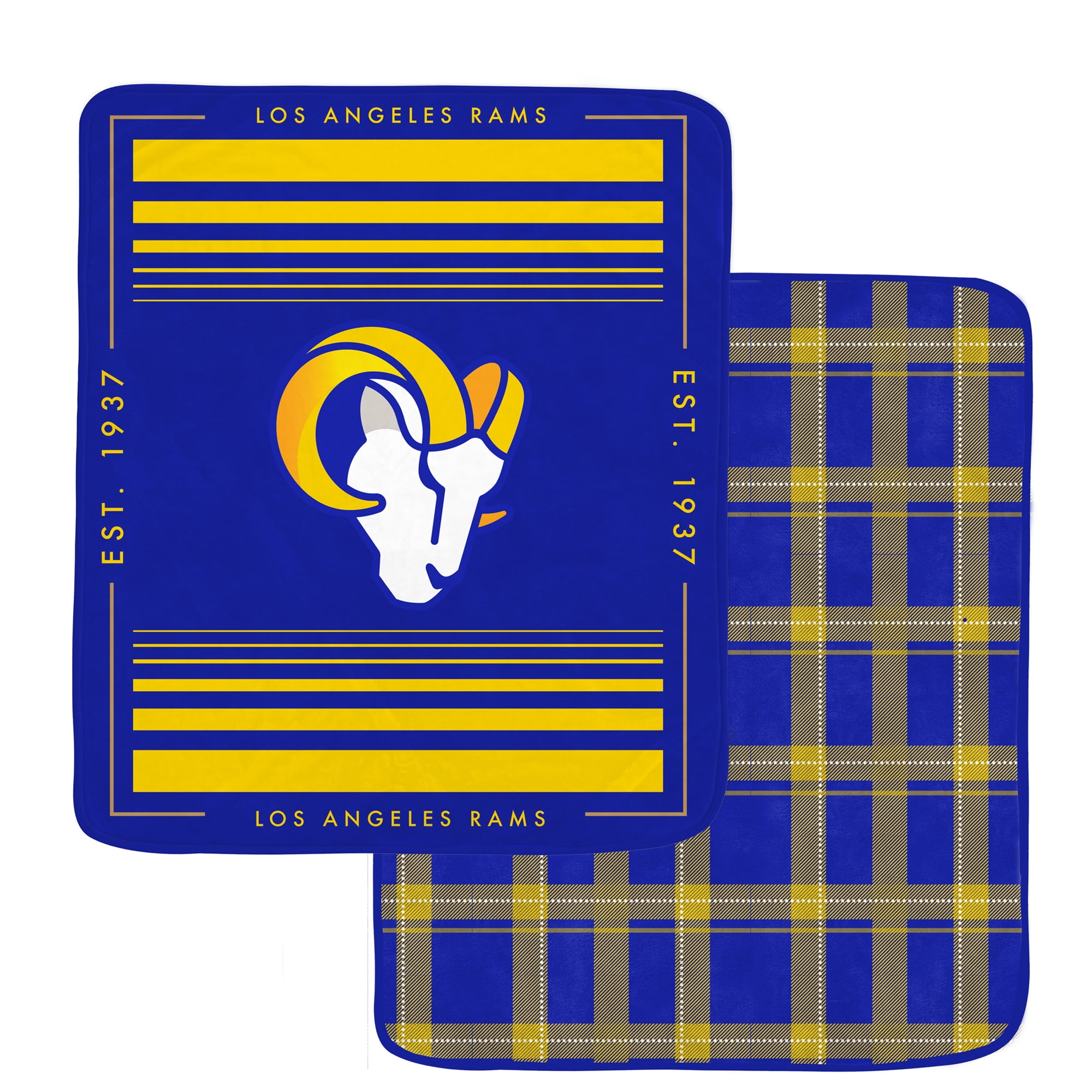 Pegasus Los Angeles Rams 60" x 70" Basic Block Double-Sided Royal Plush ...