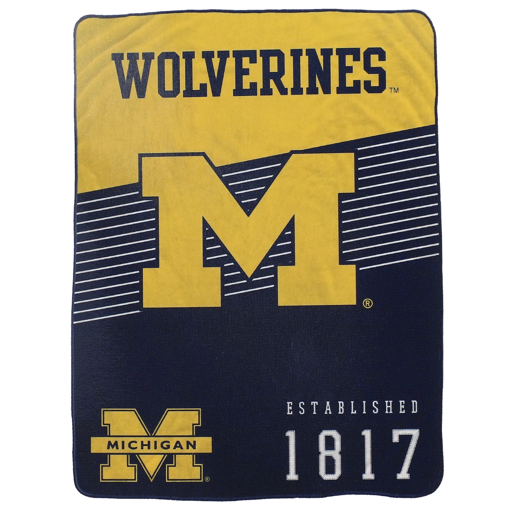 Pegasus Michigan Wolverines 60- x 80- Helmet Stripes Blanket - Walmart.com