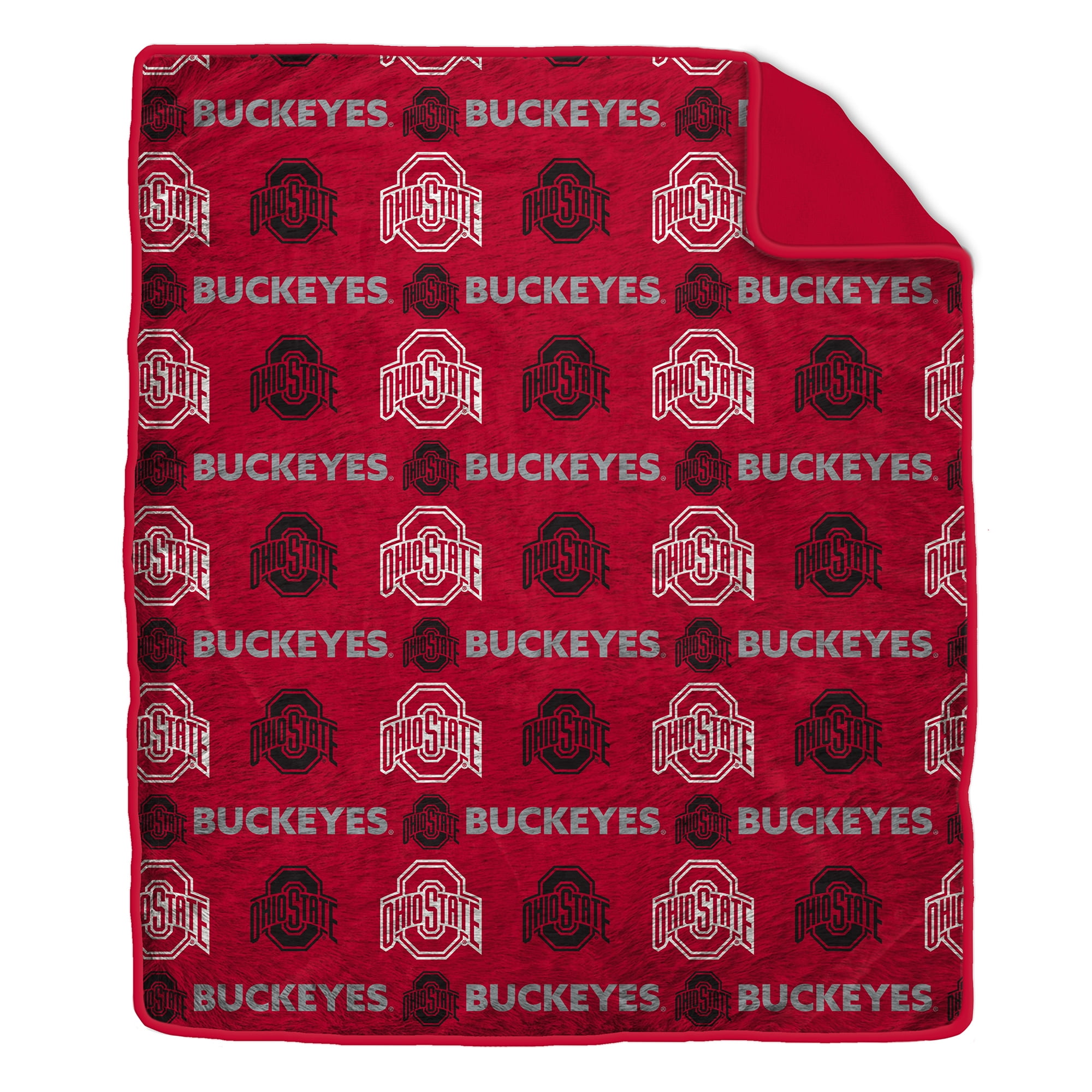 Pegasus Ohio State Buckeyes Tonal Wordmark 60" x 70" Faux Fur Blanket ...
