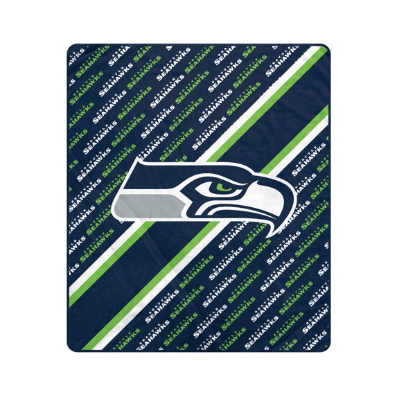 Pegasus Seattle Seahawks 60" x 70" Diagonal Lined Wordmark Ultra Soft ...