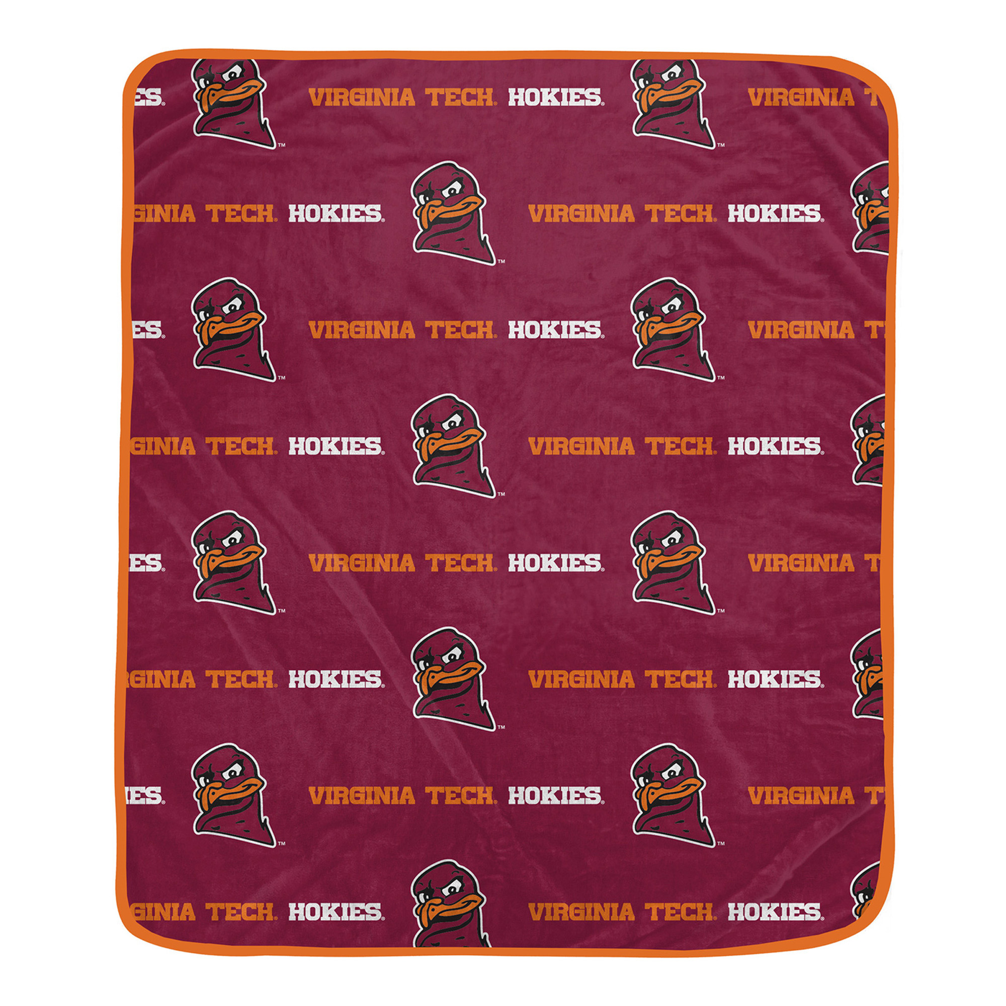 Pegasus Virginia Tech Hokies 60" x 72" Repeat Logo Wordmark Ultra Soft ...