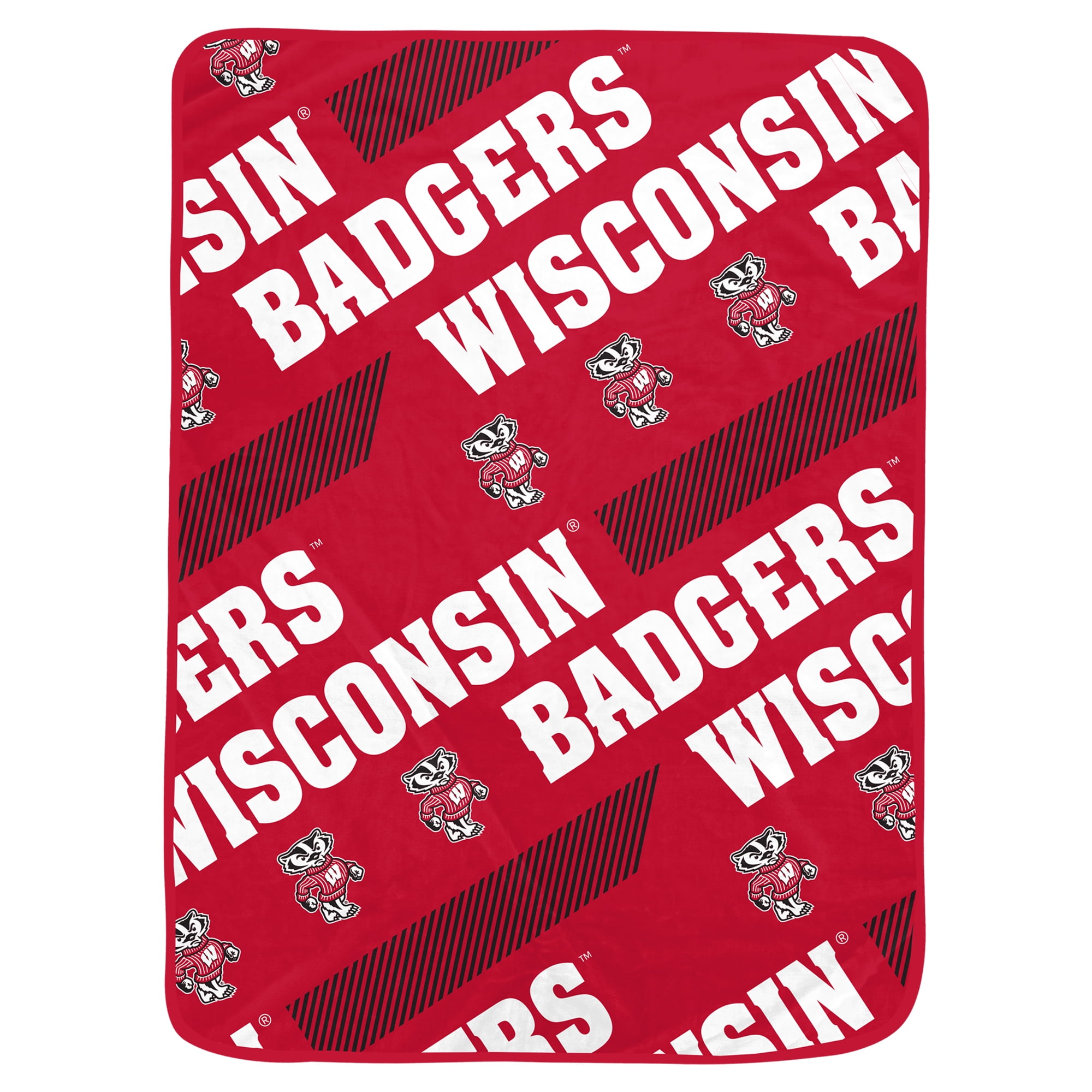 Pegasus Wisconsin Badgers 50- x 70- Slanted Half Wordmark Blanket ...
